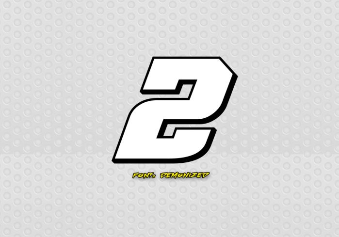 Single 2-Color Vinyl Racing Number Decal