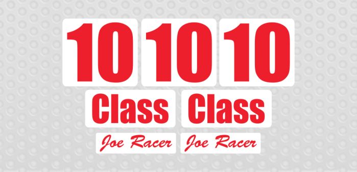 AUTOCROSS Reusable Full Color Racing Numbers Decal Package