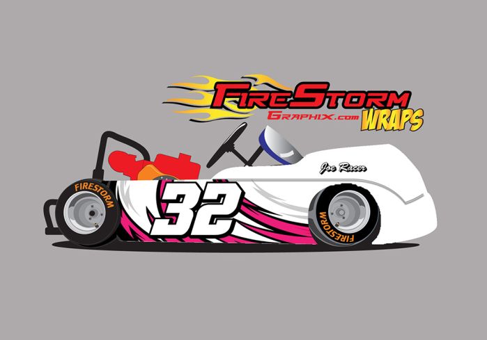 Pink Shifter Go Kart Wrap