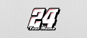 Drag Racing Vinyl Numbers - Headlight Kits Decals