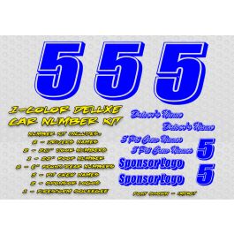 Race Car Number and Sponsor Vinyl Lettering Package