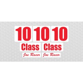 AUTOCROSS Reusable Full Color Racing Numbers Decal Package