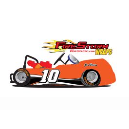 Black Waves Go Kart Wrap