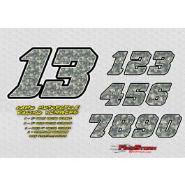 Camo Motorcycle Racing Number - Full Color