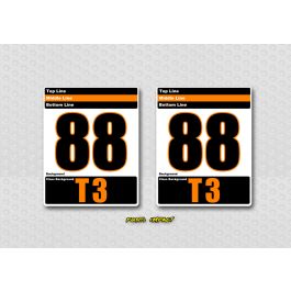SCCA Custom Color Reusable Number Decal Kit