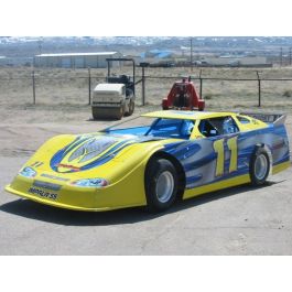 Blue Swirl Wrap Dirt Late Model Racing Decals