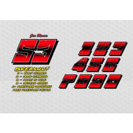 BreakOut Race Car Number Decal Kit - Legends