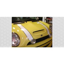 White Mini Cooper Hood Bonnet Stripe Kit