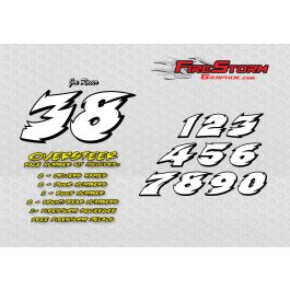 Oversteer Race Mini Cup Race Car Full Number Decals Racing Graphics Kit