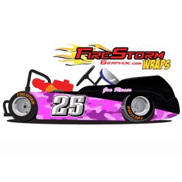 Pink Camo Go Kart Wrap Racing Graphics