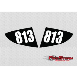 Porsche 981 GT4 Back Window Number Panels
