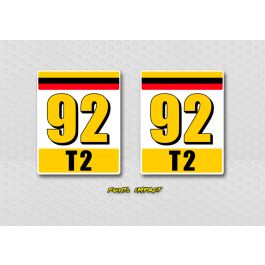 Porsche Static Cling Rectangle Race Car Number Kit