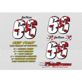 Red Paint Full-Color Number Kit