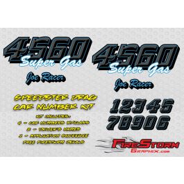 Speedster Drag Car Number Kit